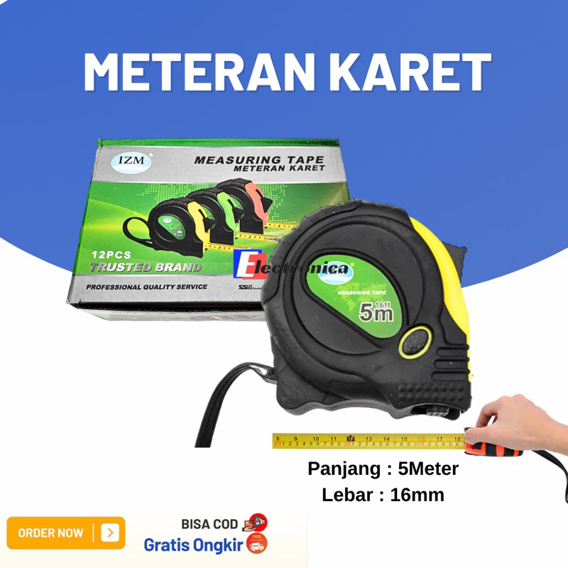 5 METER RUBBER METER / MEASURING TAPE / IZM CARRIER METER | Shopee Malaysia