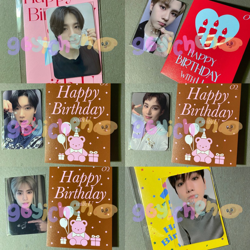 Birthday Card SM NCT DREAM NCT 127 EXO WayV Ten Lee Qian Kun Lee Jeno ...