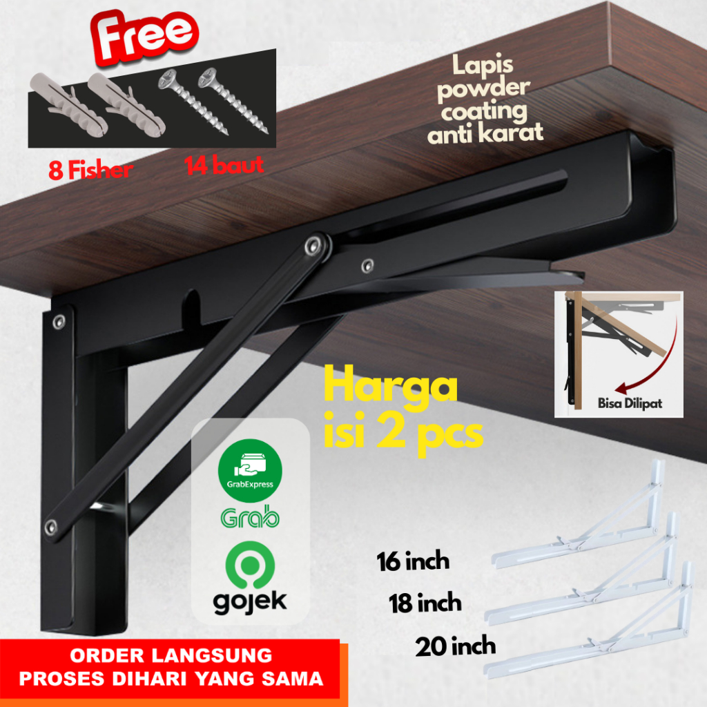 SIKU Folding Wall Table Hinges 8',10',12',14',16',18',20' Folding Elbow ...