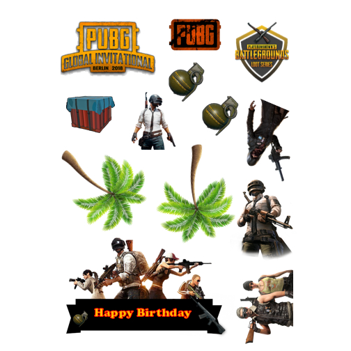 Custom PubG BIRTHDAY Topper/Pud theme CAKE Decoration | Shopee Malaysia
