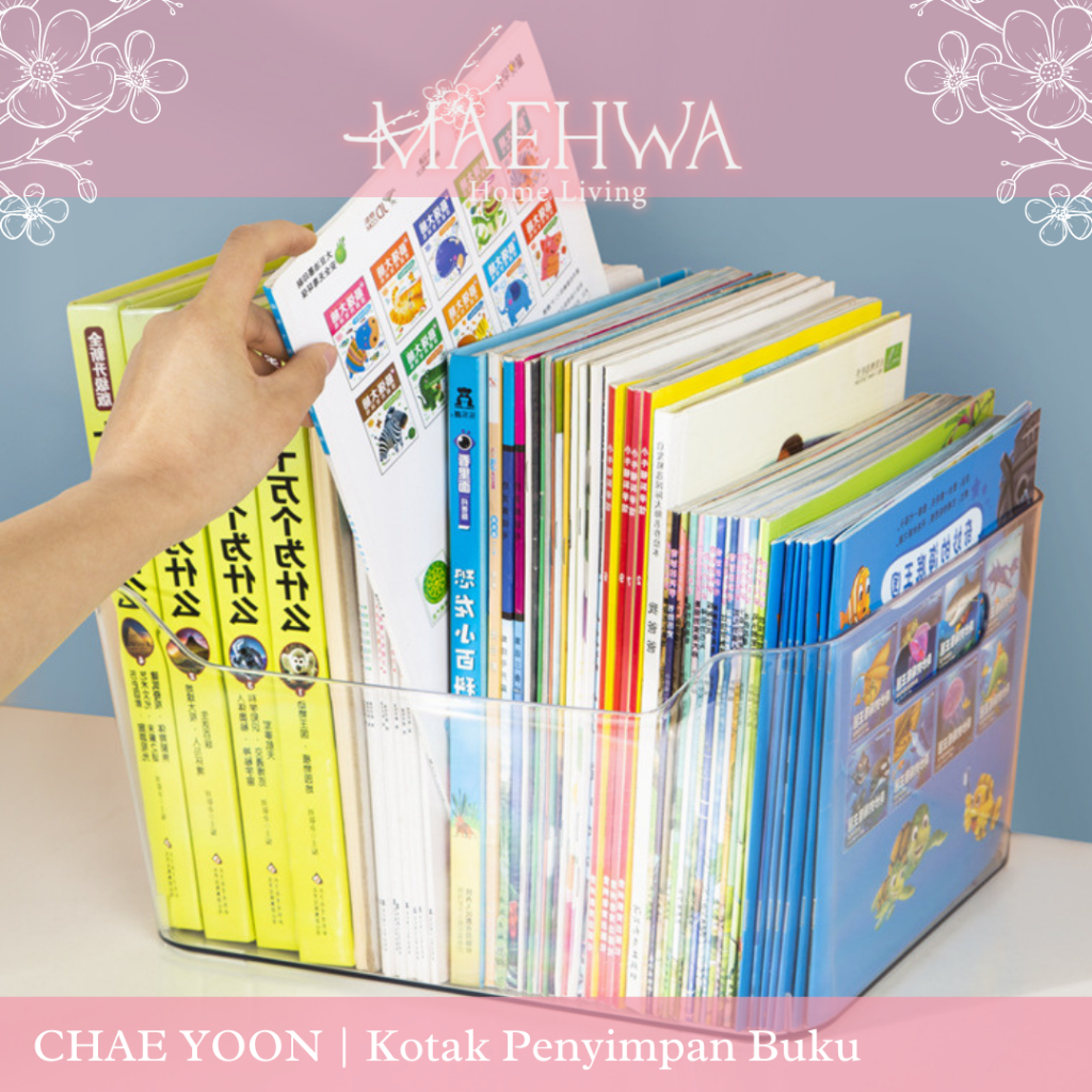 【MAEHWA】CHAE Yoon Clear Multipurpose Organizer Box Transparent Book Storage Box Aesthetic ...