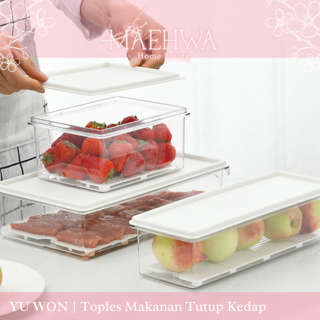 [MAEHWA]YU Won Transparent Food Storage Box Minimalist Fresh Vegetable ...