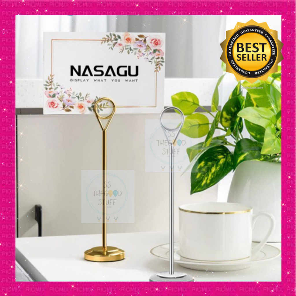 Stainless Table Number Holder Stand Menu Stand Table Number Holder ...