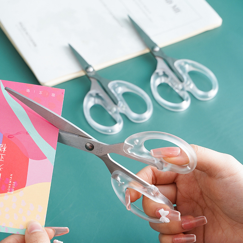 (ctshop1) Transparent Aesthetic Paper Scissors Scrapbook Use Scissors ...