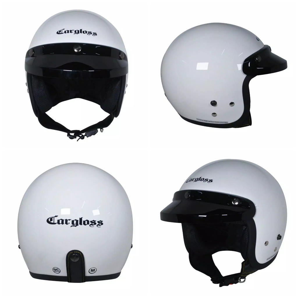 Original Cargloss Helmet Super death white _ | Shopee Malaysia