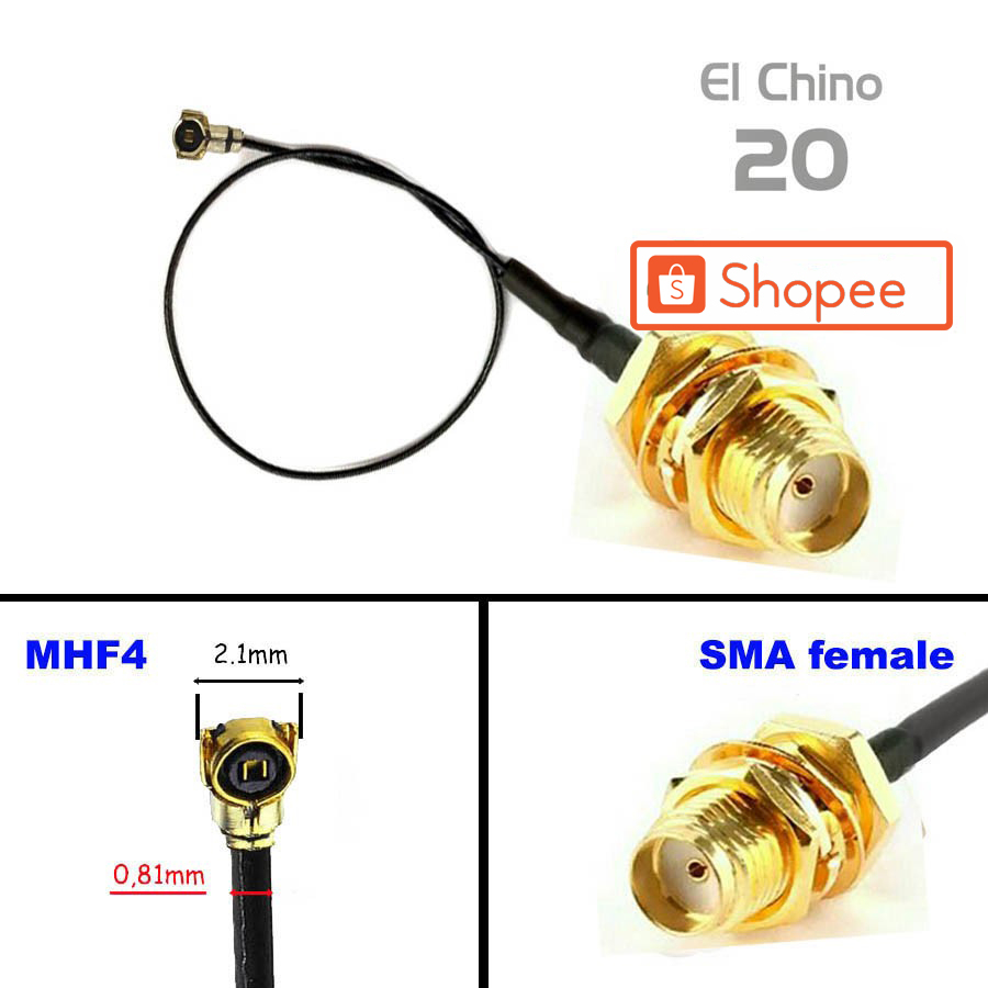 Mhf4 IPX connector NGFF M.2 to SMA female Pigtail Cable | Shopee Malaysia