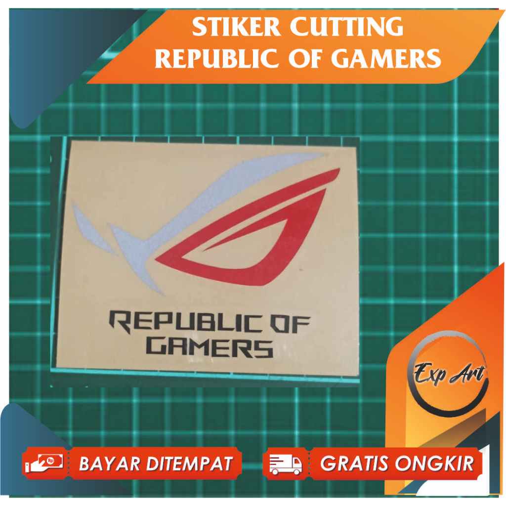 Rog Republic Of Gamers Cutting Stickers / Custom Motorcycle Car ...