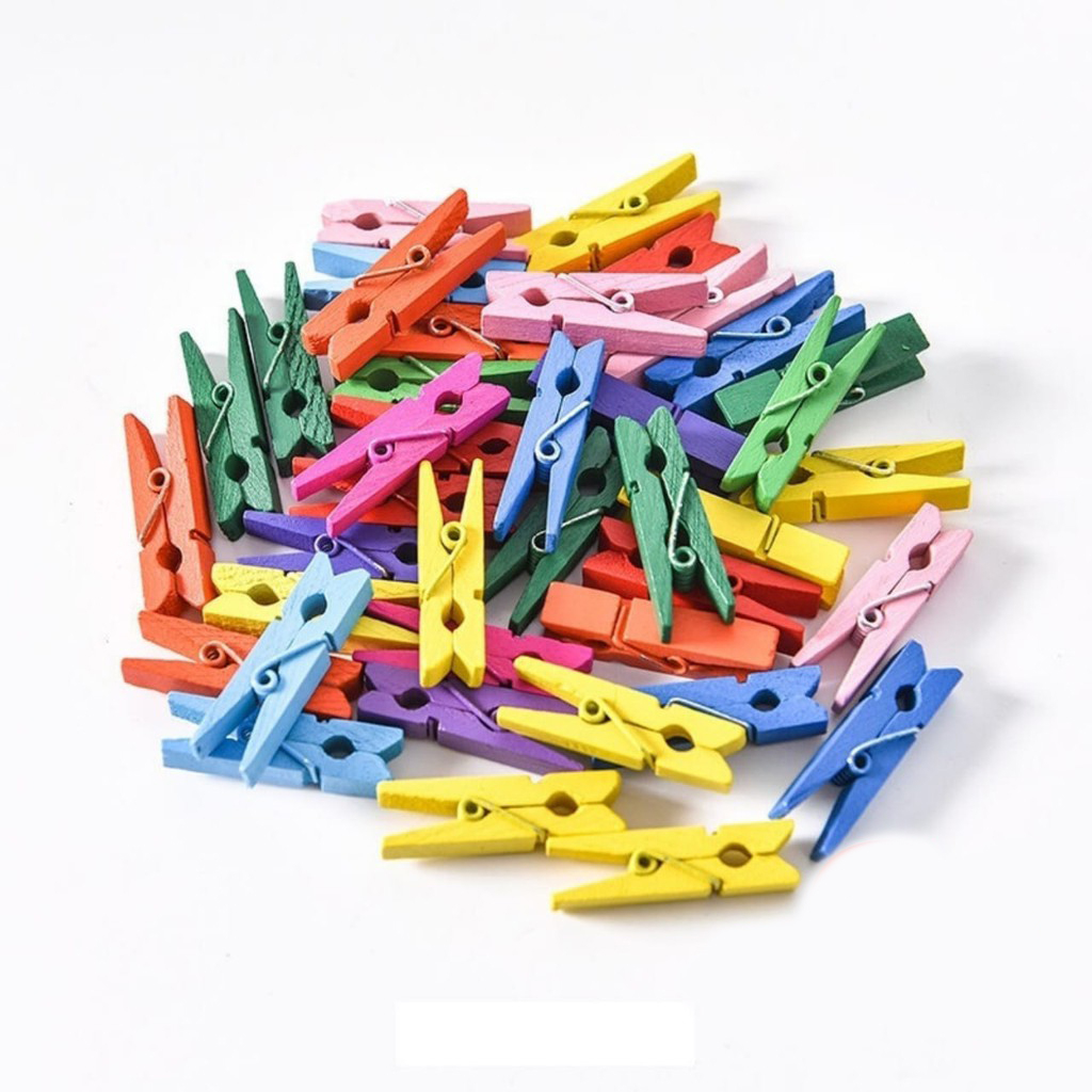 Colorful PHOTO Clips WOODEN CLIP PHOTO Clips WOODEN PEG PHOTO Clips ...