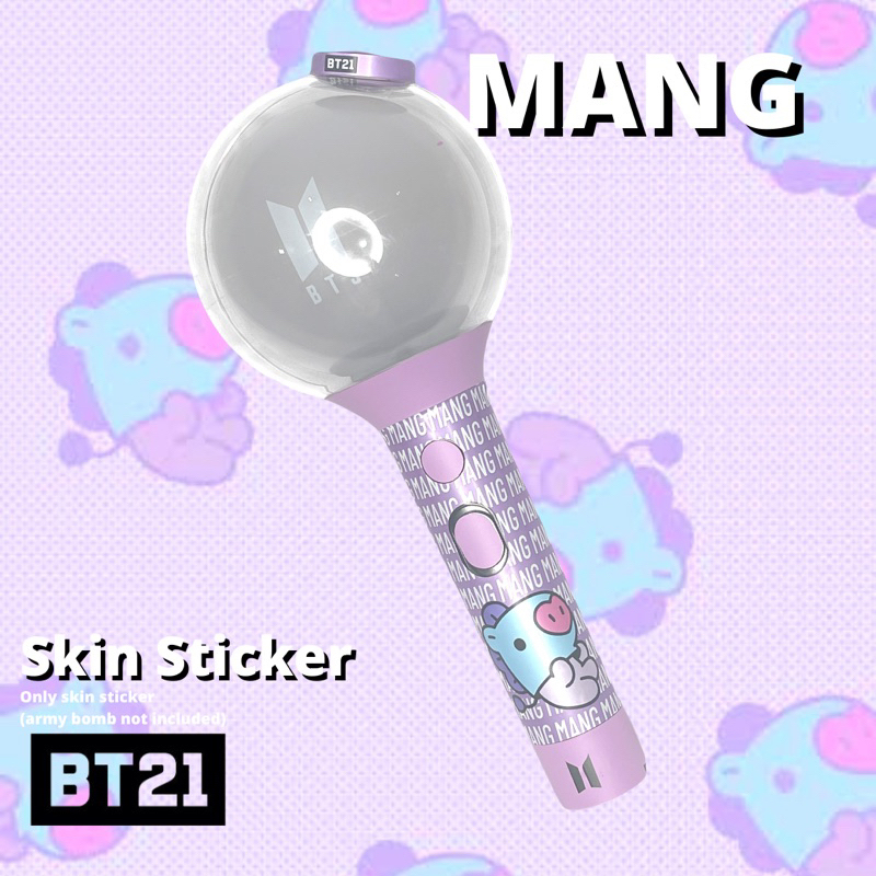 Skin Sticker Decal Army Bomb Light Stick BTS Mang BT21 Version | Just a human light stick ...