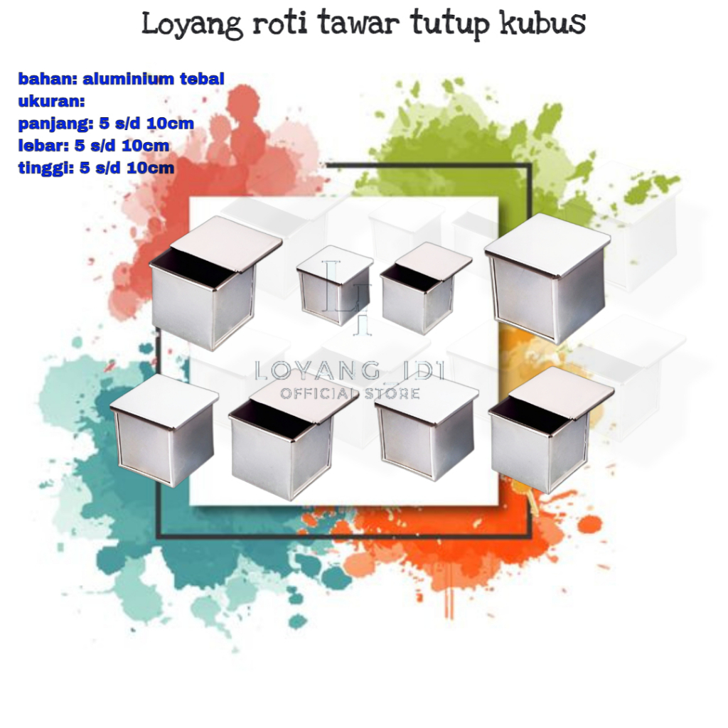 Cube Lid White Bread Pan/mini Bread Mold - Non-Stick - | Shopee Malaysia