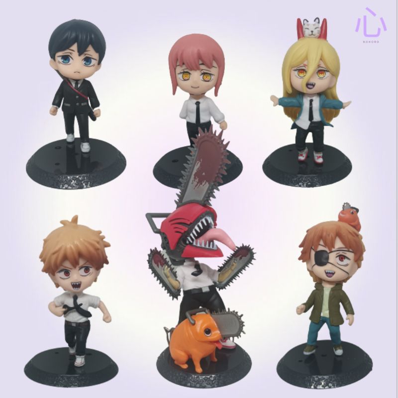 Chainsaw Man Action Figure "Denji, Power, Makima, Aki, Pochita" | Chibi ...
