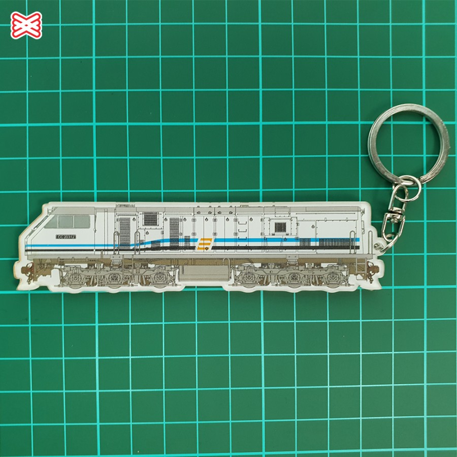 GANTUNGAN Locomotive CC203 Livery PERUMKA Side | Train Keychain ...