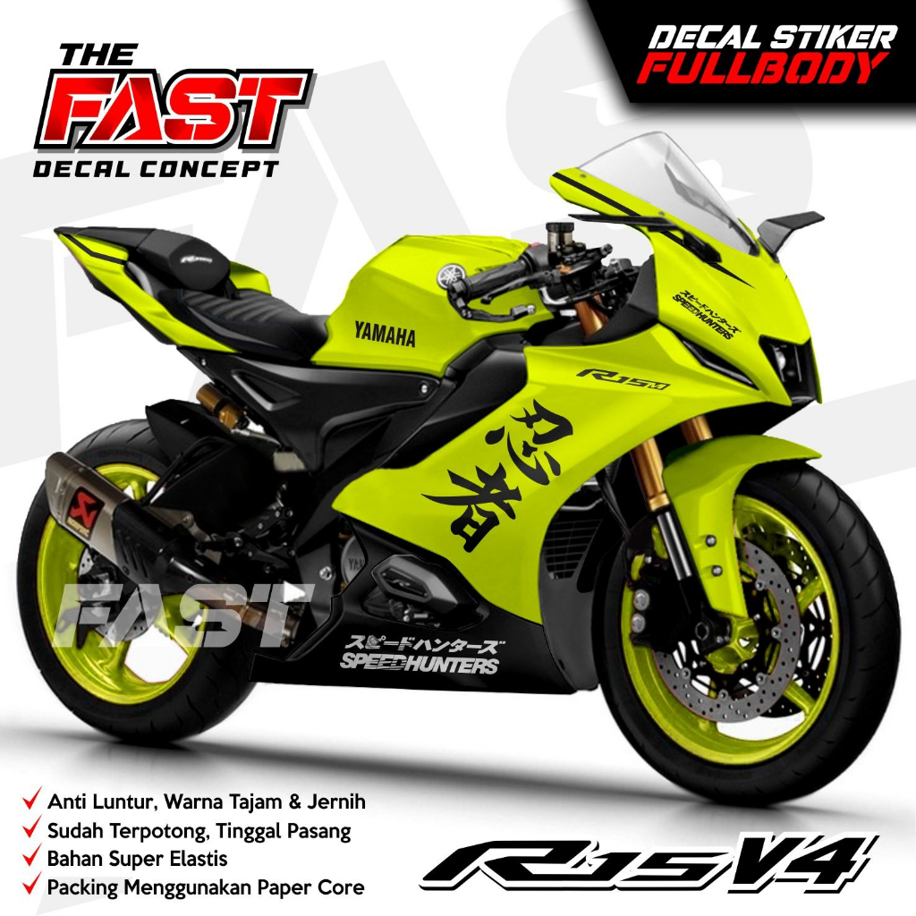 (Latest) Sticker R15v4 Decal R15v4 fullbody_ Sticker Decal Motorcycle ...