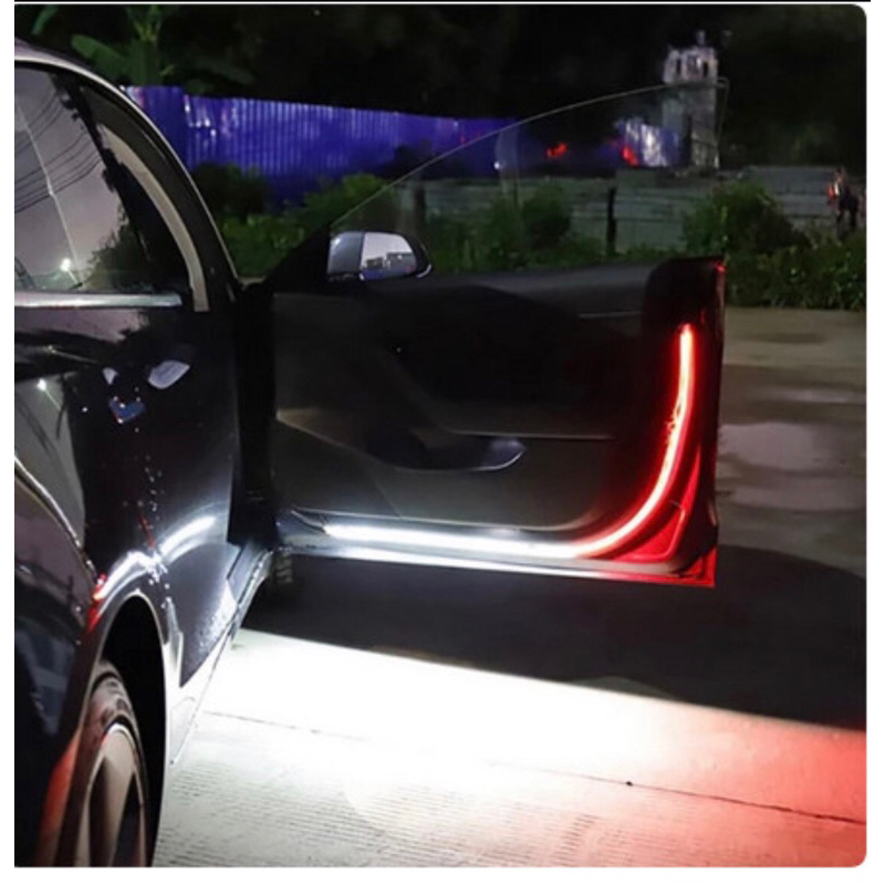 MERAH PUTIH Led Eyebrow Door Light List Car Door Red White 120CM ...