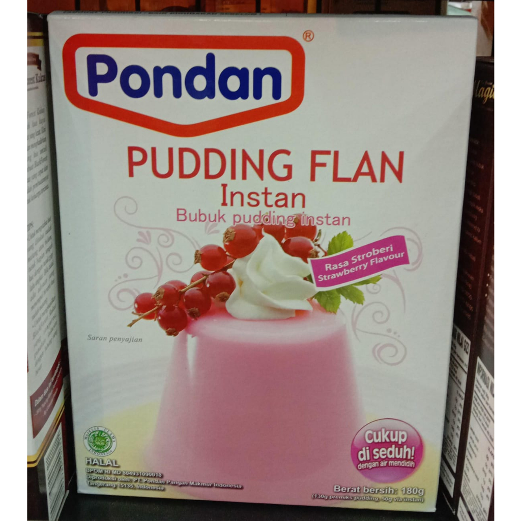 Pondan pudding flan strawberry Flavor 180g | Shopee Malaysia
