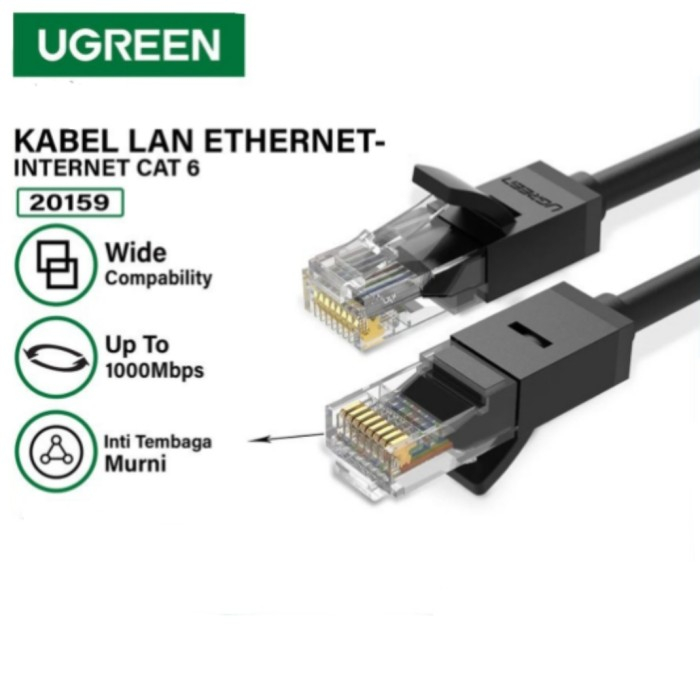 Ugreen UTP CAT RJ45 LAN Cable Gigabit Ethernet Male to Male | Shopee ...