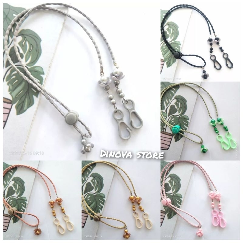 Pearl flower mask STRAP 1/ mask STRAP/ mask connector mask hook ...
