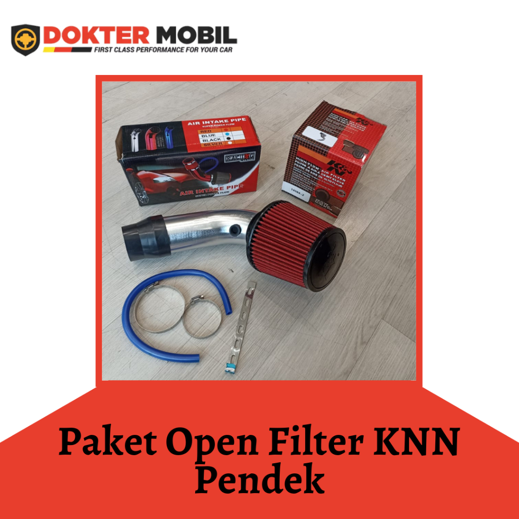 Knn Open Filter Package+Universal Car Air Short Intake Pipe | Shopee ...