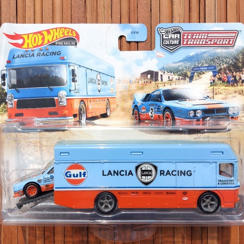 Hotwheels TEAM TRANSPORT LANCIA RALLY 037 EURO HAULER GULF 65 MERCURY ...