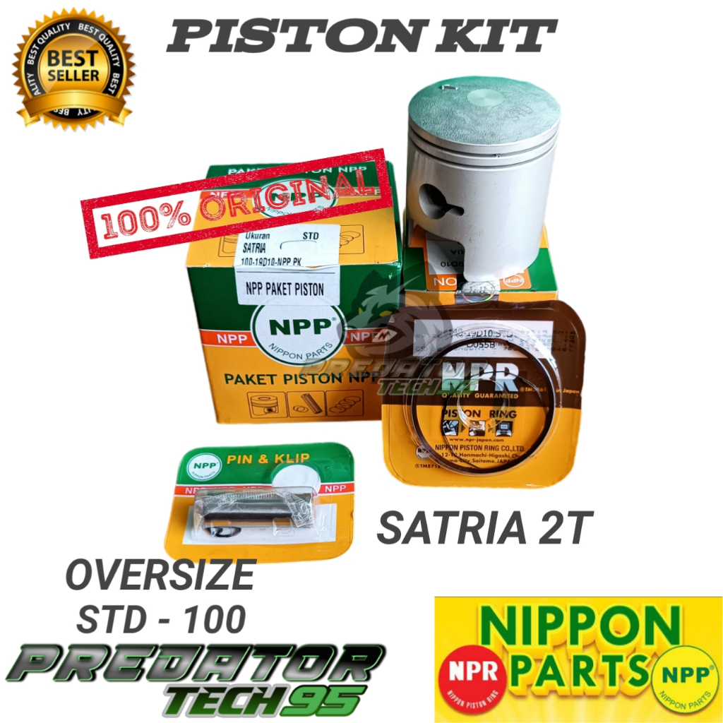 Piston Kit Ring Piston Kit Complete Piston NPP Satria 2T 2 Stroke ...