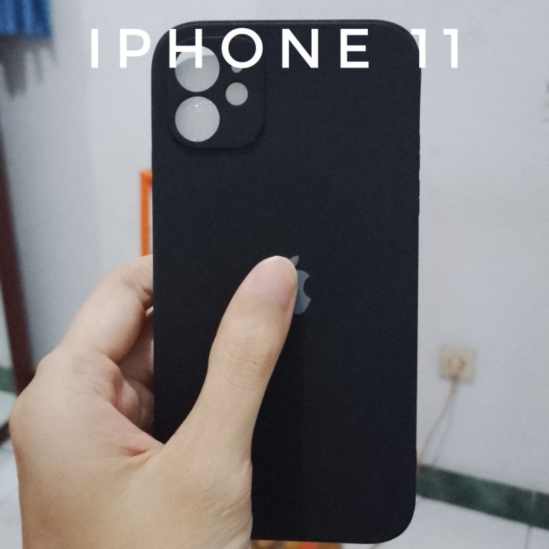 HITAM Iphone 11 Square Edge Soft Case Logo Black Black V2 | Shopee Malaysia