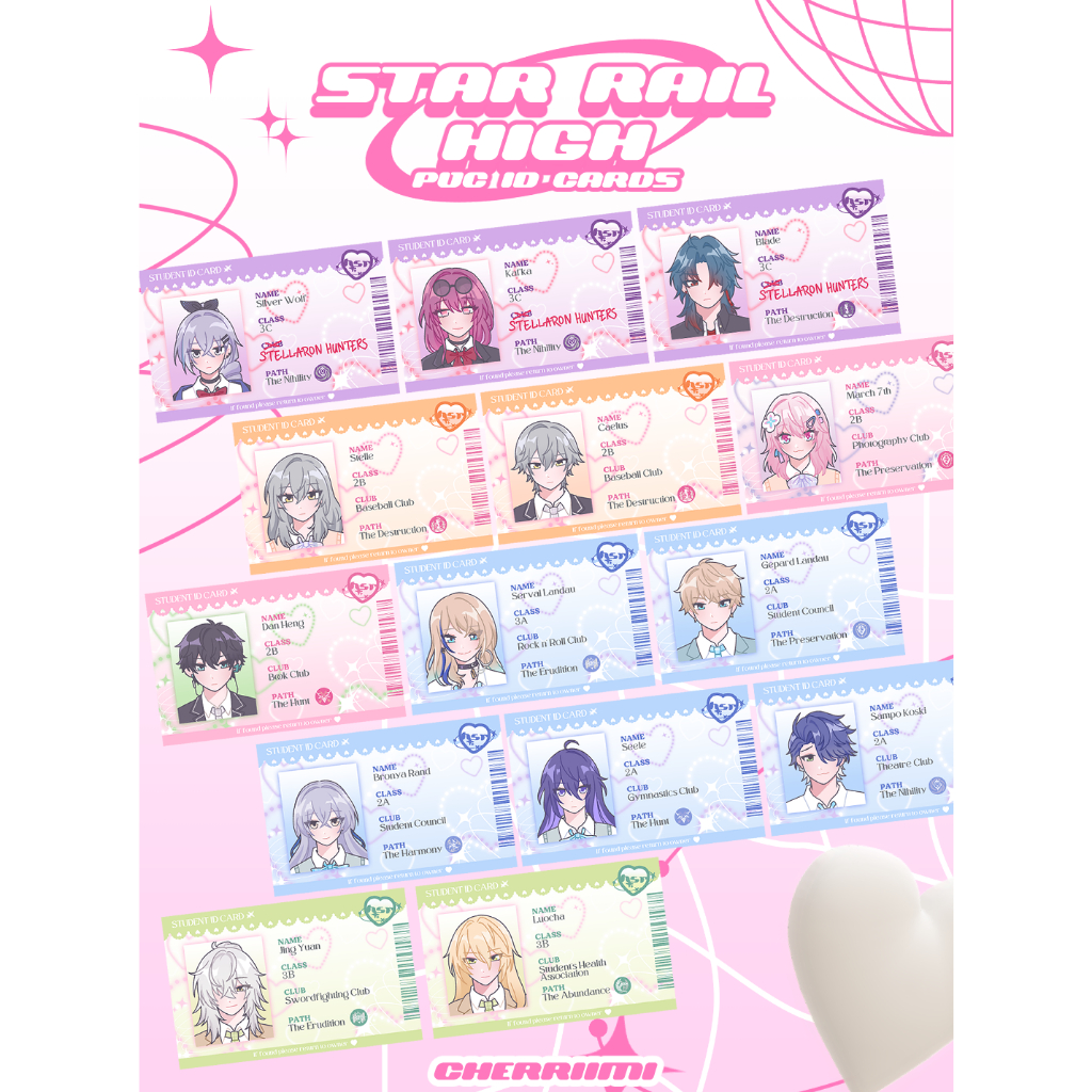 Honkai Star Rail] Star Rail High PVC ID Cards B & C GRADES | Shopee ...