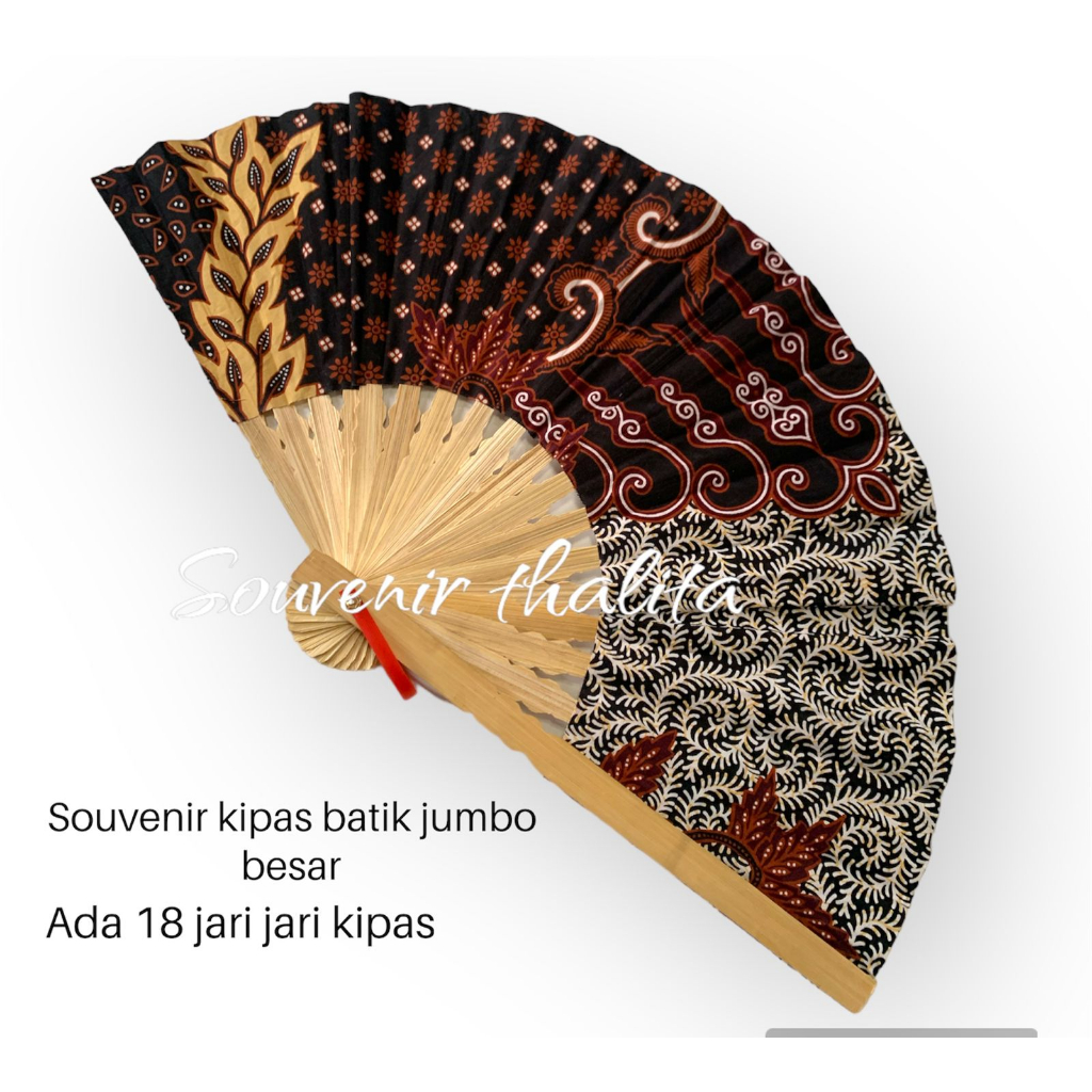 KAYU Jumbo Batik Wooden Fan Souvenir Wedding Gift Unique Souvenir ...