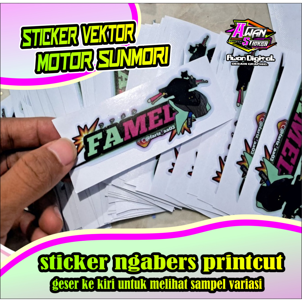 Custom STICKER NGABERS PRINT & CUT Vector STICKER STICKER NGABERS VIRAL ...
