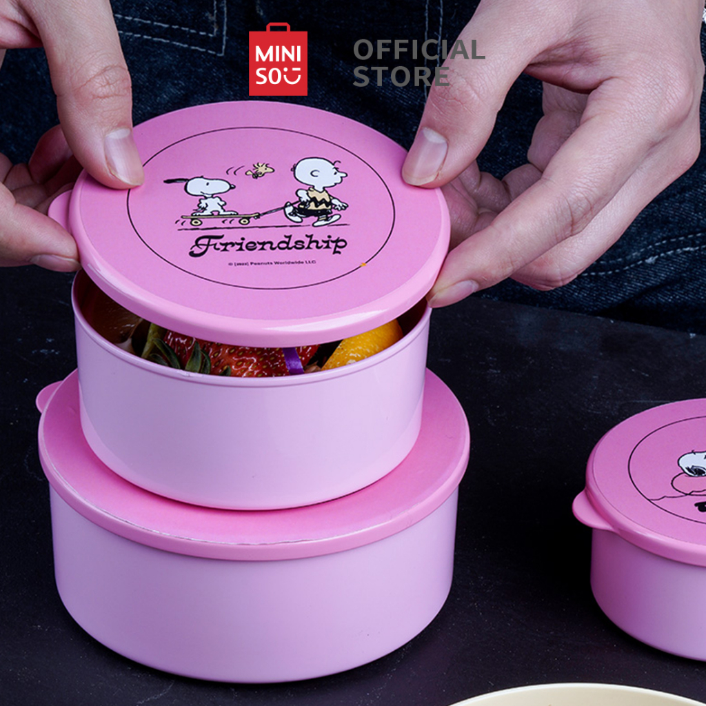 Miniso Snoopy Food Storage Box Food Container Box Plastic Box Plastic ...