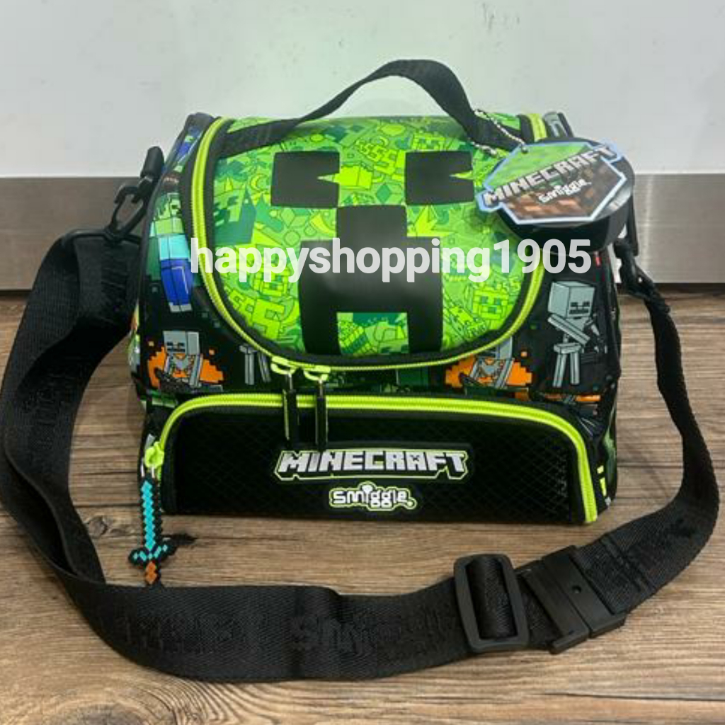 Smiggle minecraft Double Decker Lunchbox With Strap, smiggle minecraft ...
