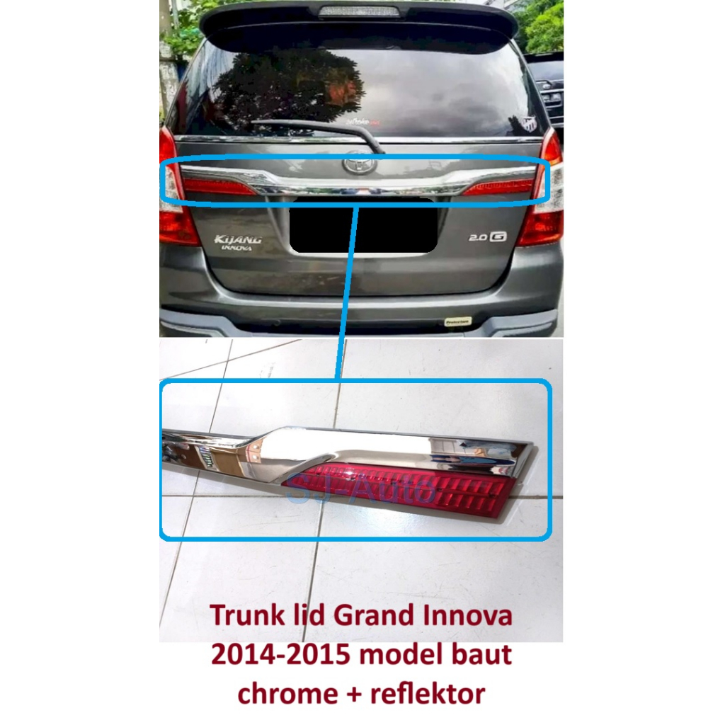 Trunk Lid Grand Innova 2014-2015 chrome reflector bolt model | Shopee ...