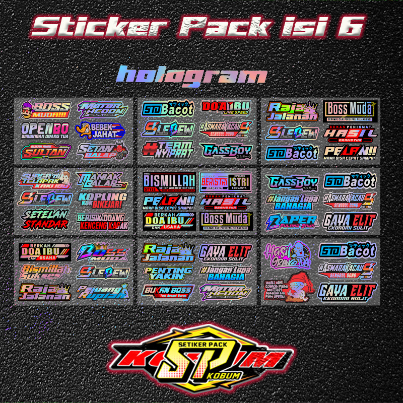Sticker Package Contents 6 Viral And Cool Motorcycle Stickers | Shopee ...