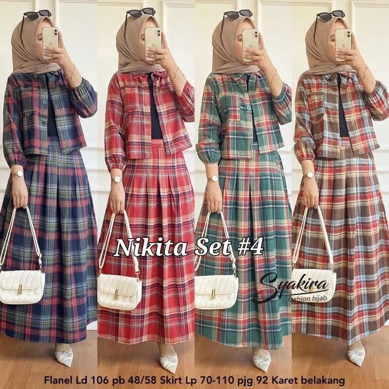 (NEW!!) Nikita SET/KALIN SET/WARDINA 2/ONE SET Flannel/Women's Skirt Suit/Skirt Suit/MUSLIM Suit ...