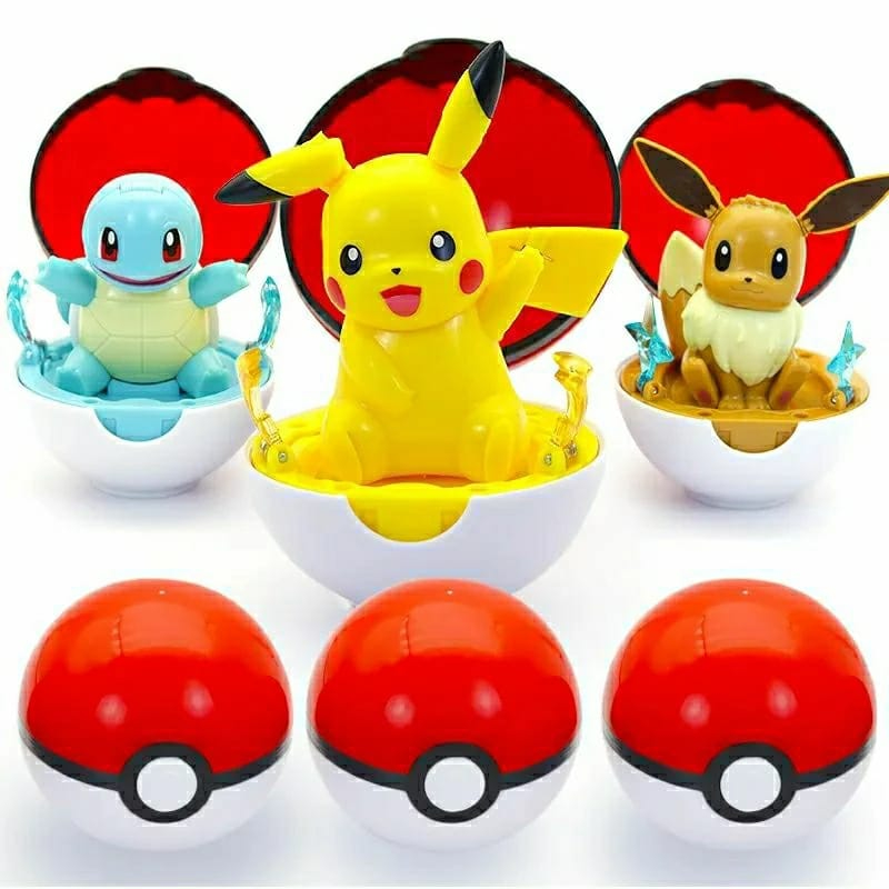 Pokemon POKEBALL TOYS POKEMON FIGURE DEFORMATION POKEMON ACTION FIGURE ...