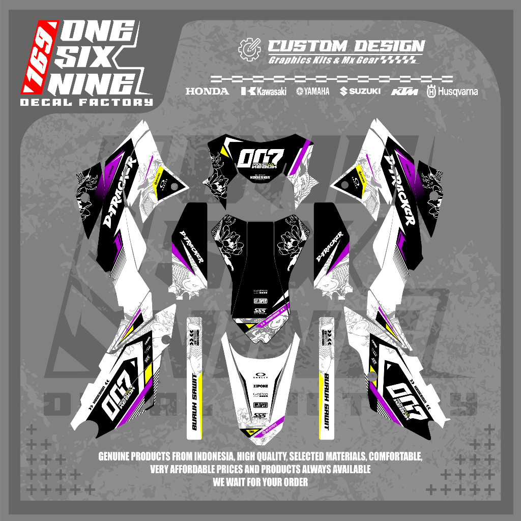 Decal D-TRACKER SUPERMOTO SUPER GLOSSY PREMIUM - CUSTOM DESIGN | Shopee ...
