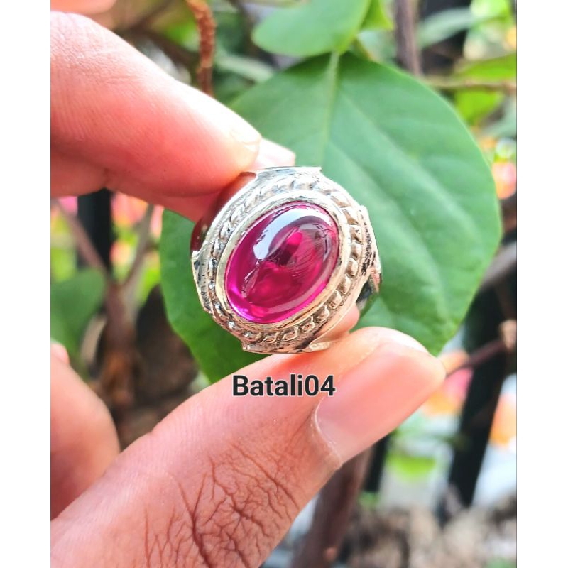 MERAH Siem BANGKOK NATURAL Red Stone Ring | Shopee Malaysia