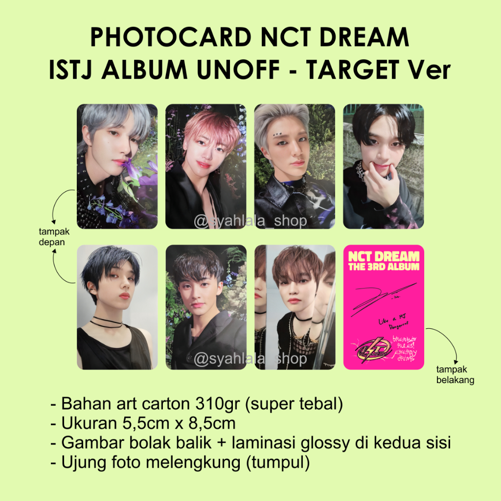 Nct Dream ISTJ Photocard NCT Dream Premium PC Album | Shopee Malaysia