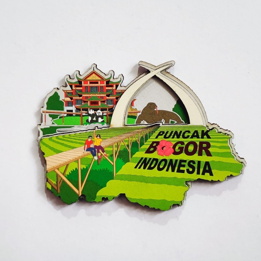 Souvenir Fridge magnet Peak Bogor West Java By The Country Of Indonesia ...