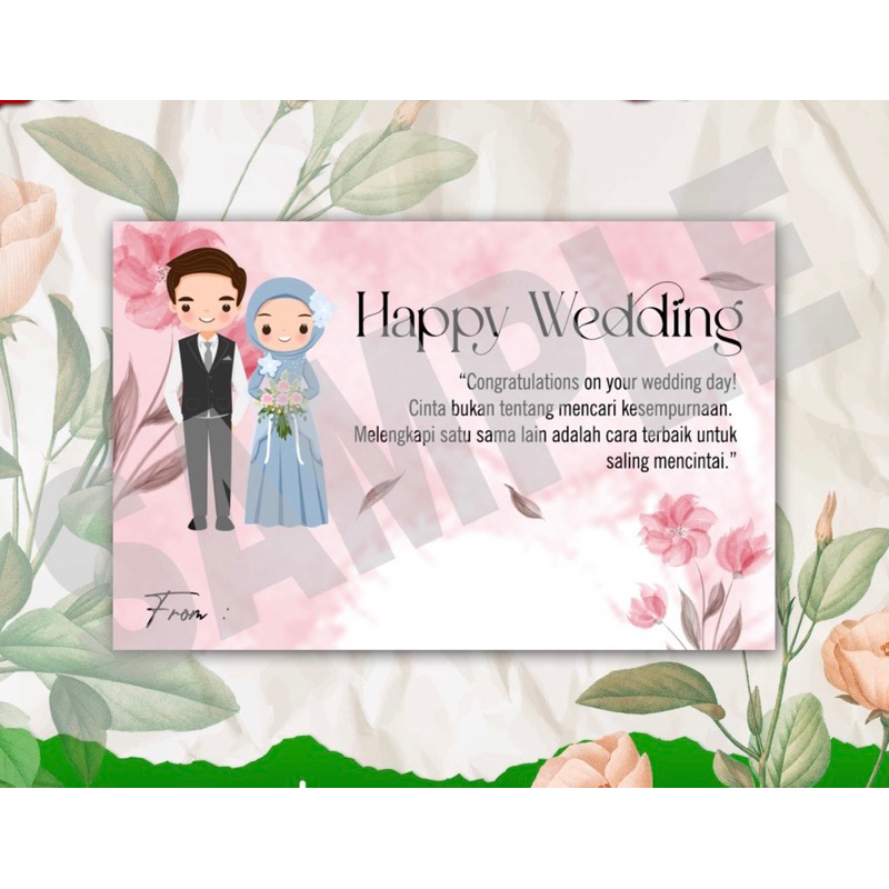 Gift card happy wedding gift card | Shopee Malaysia
