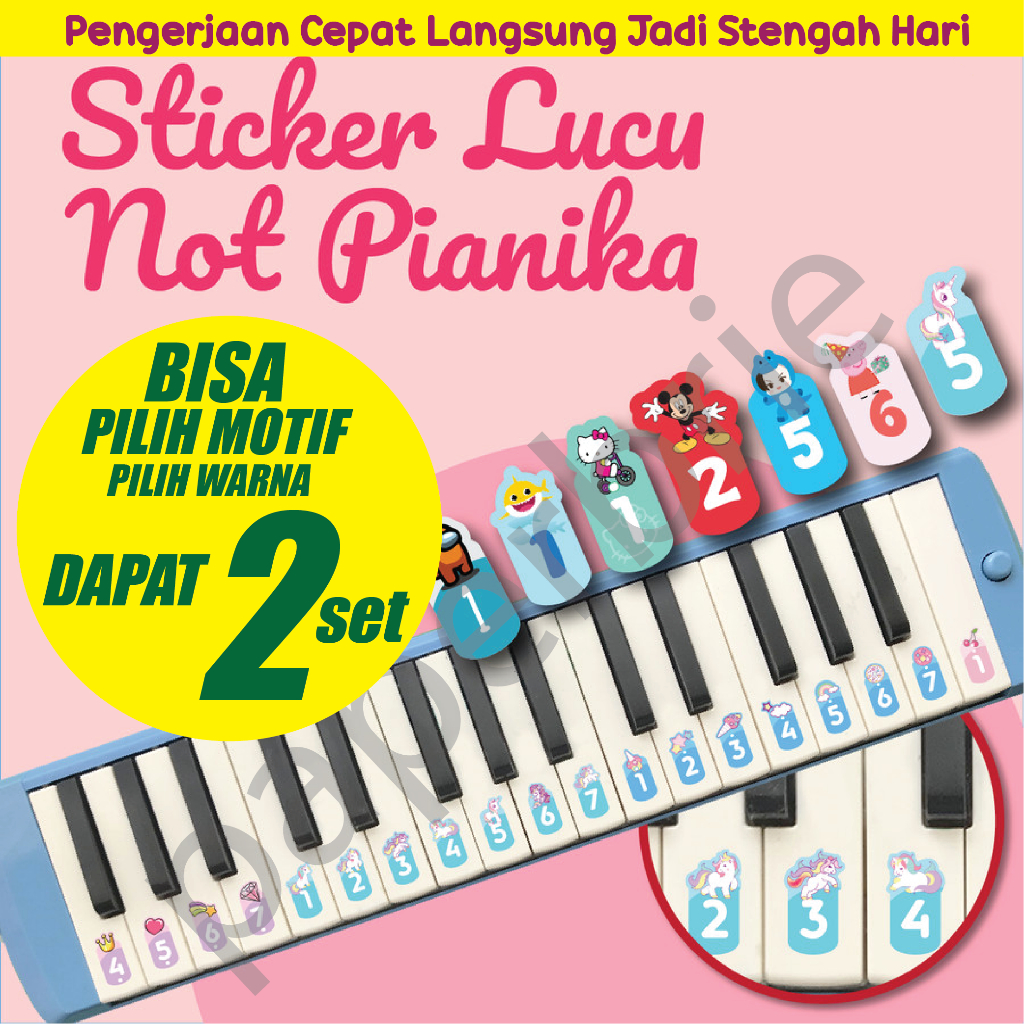 Pianika stickers, piano stickers, piano notes, piano keys, piano notes ...