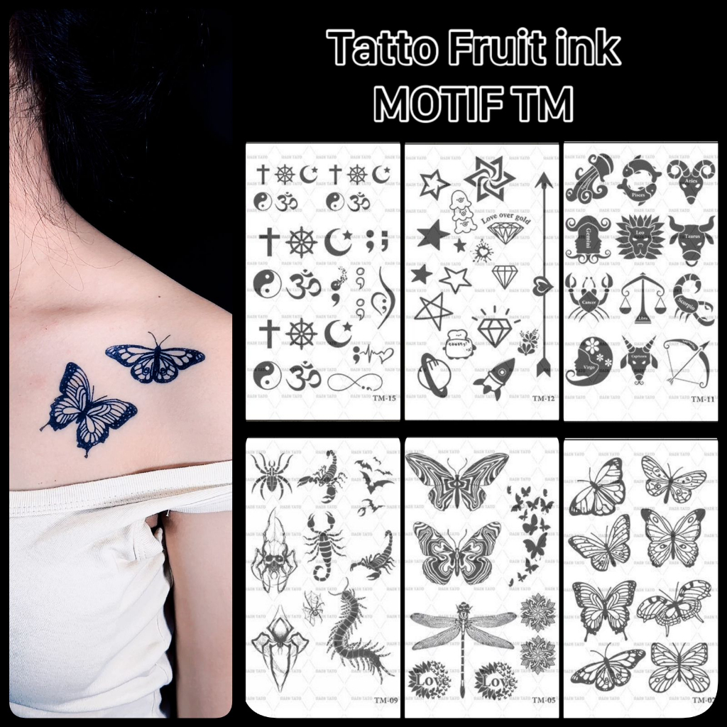 Fruitinktattoo - TM Series Semi Permanent Temporary Tattoo/TM Code ...