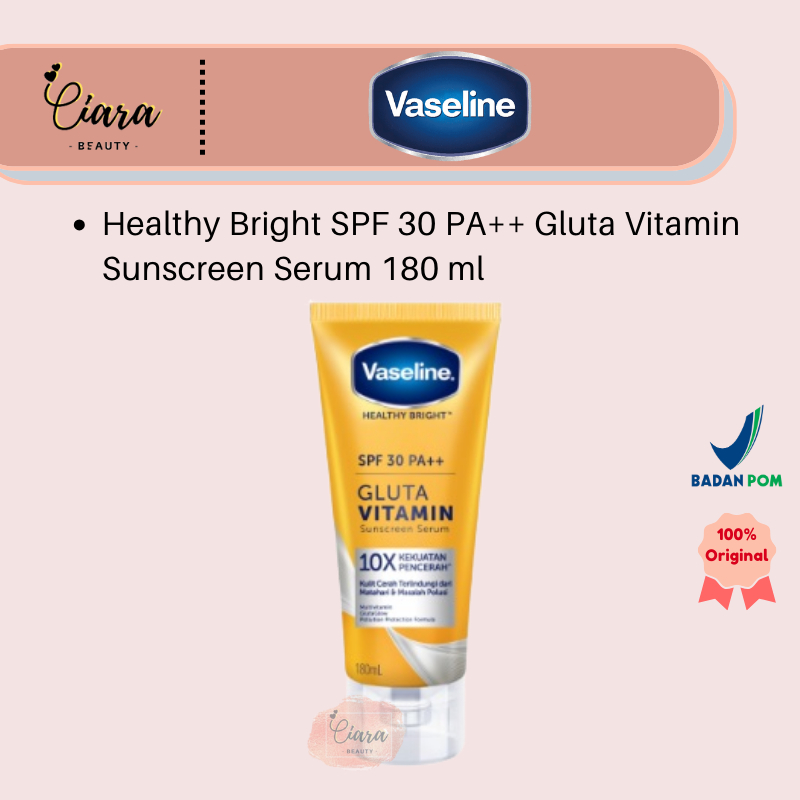 Vaseline Healthy Bright SPF30 PA++Gluta Vitamin Sunscreen Serum 180ml | Shopee Malaysia