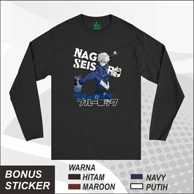 Nagi Seishiro Blue Lock T-Shirt Anime Japanese Manga Long Sleeve Distro ...