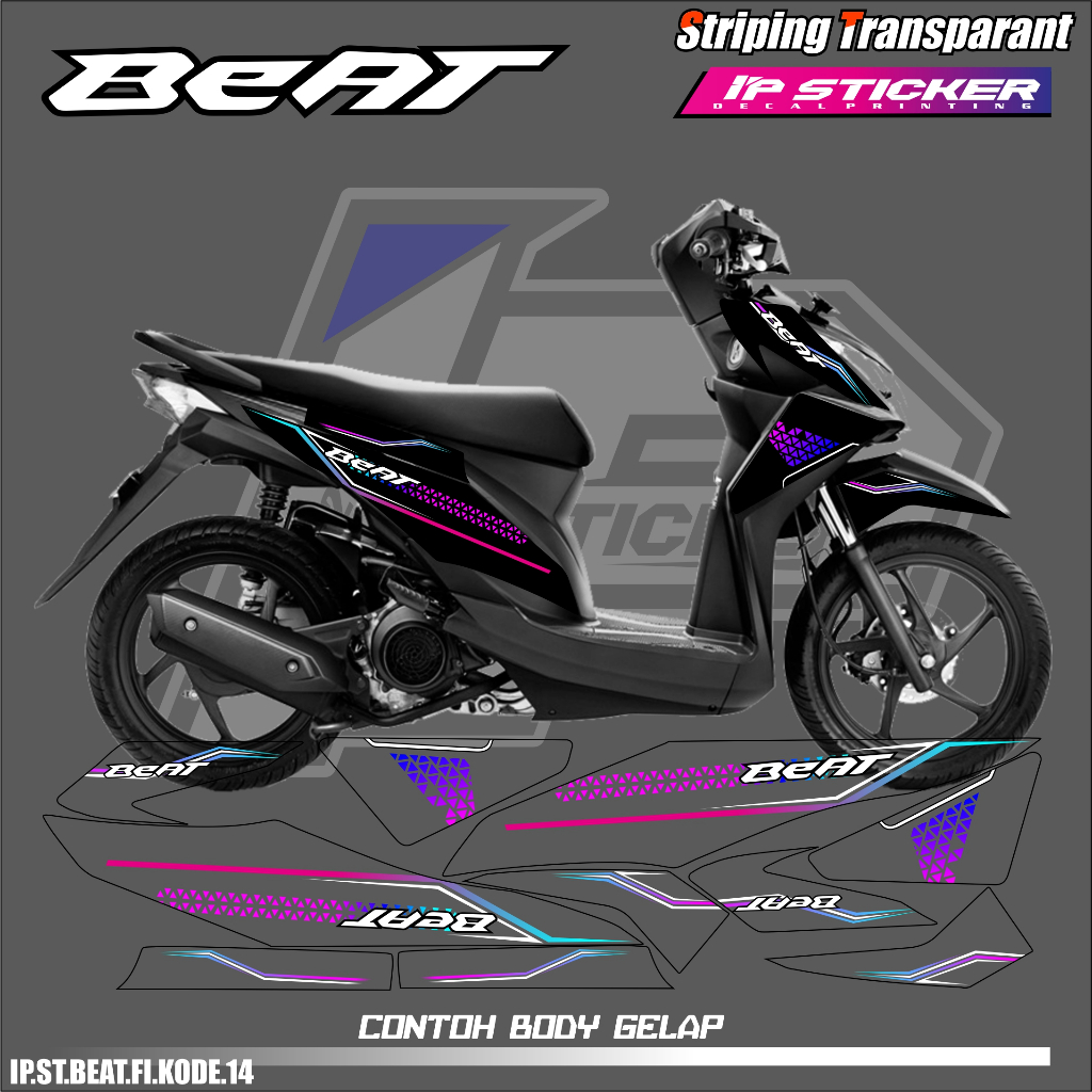 BEAT FI HONDA BEAT FI MOTORCYCLE STRIPING STICKERS - LIST STICKERS ...