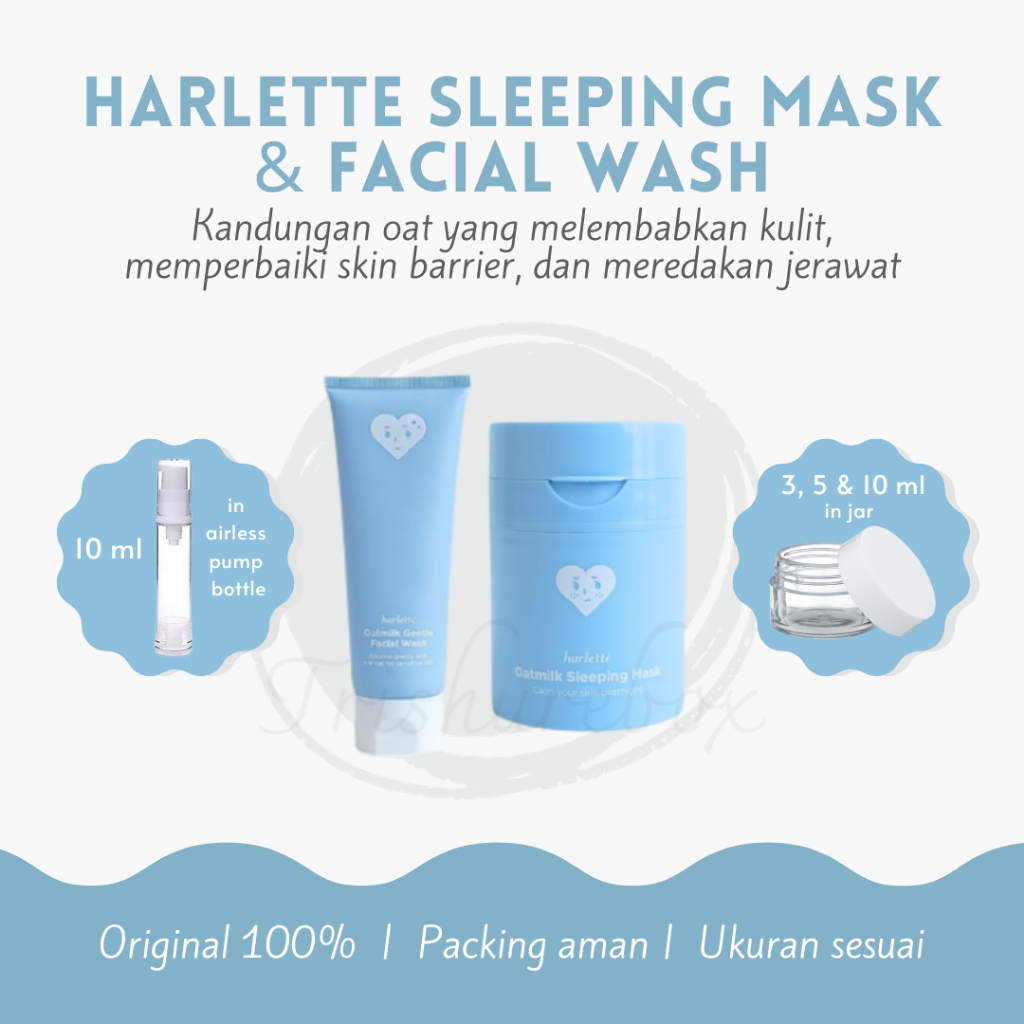 Share Trial Size Harlette Oatmilk Sleeping Mask Facial Wash Day Creme ...