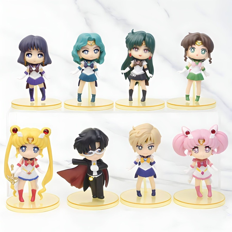 Sailormoon figure Chibi Topper Cake Sailor Moon Set Of 8 | Shopee Malaysia