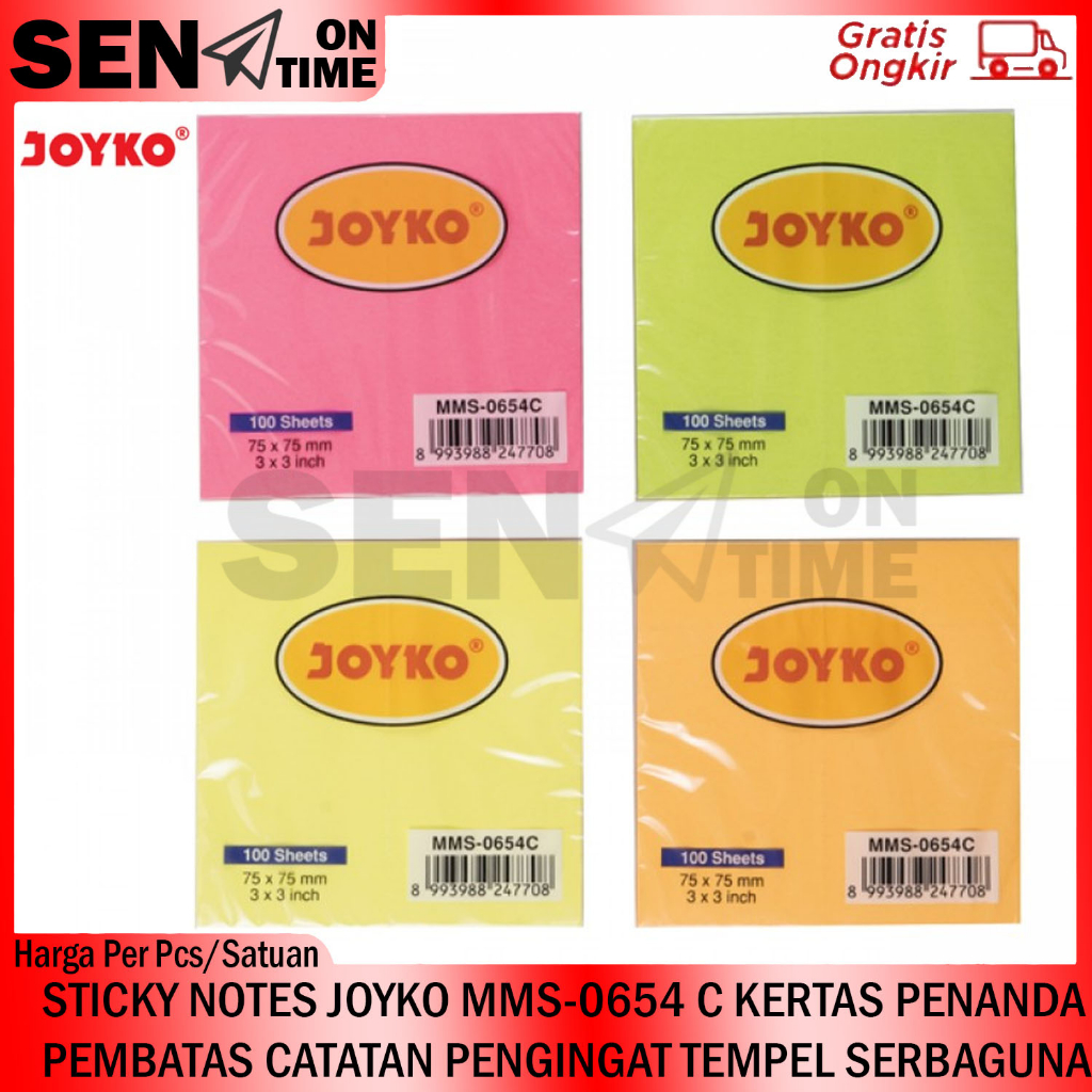 Memo ADHESIVE STICK JOYKO MMS 0654 STICKY NOTE COLOR PAPER MORANDI ...