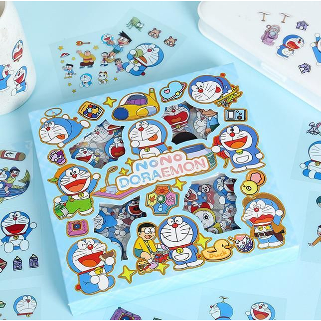 Doraemon Viral Waterproof Sticker Drink Bottle Tumblr Viral Funny ...