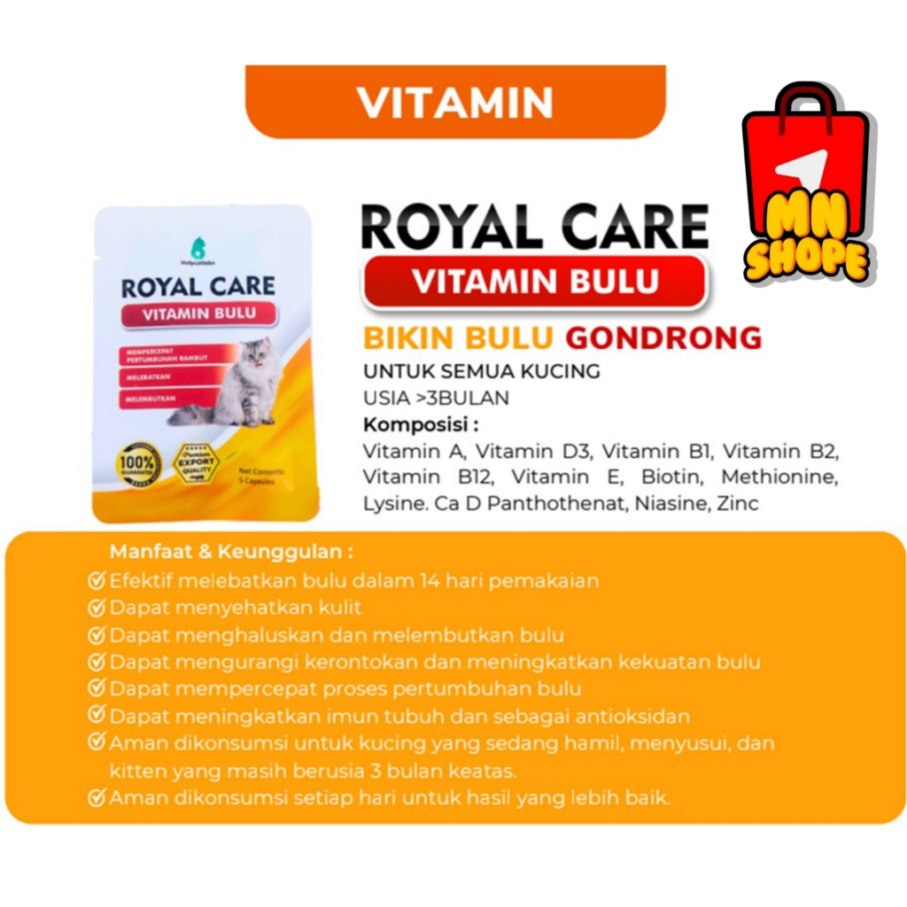 Royal CARE Multivitamin Cat For Skin And Fur Sachets Nice And Powerful ...
