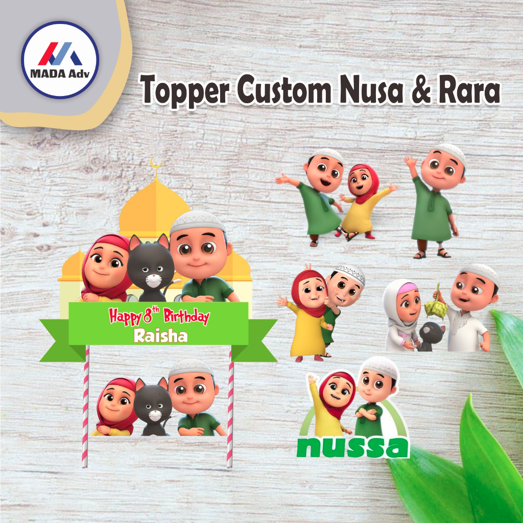 Nusa Rara Cake Topper/ Cake Topper Cake Topper Name & Photo Cake Topper ...
